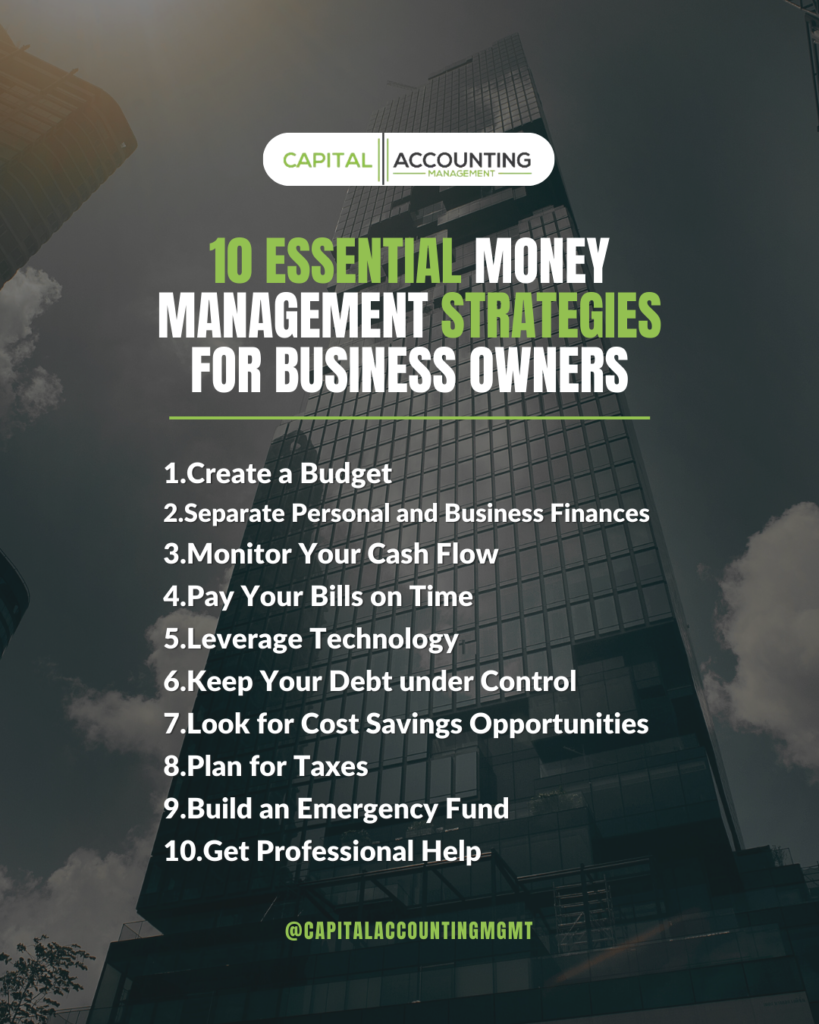 Money Matters! 10 Essential Strategies for Business Owners - Capital ...